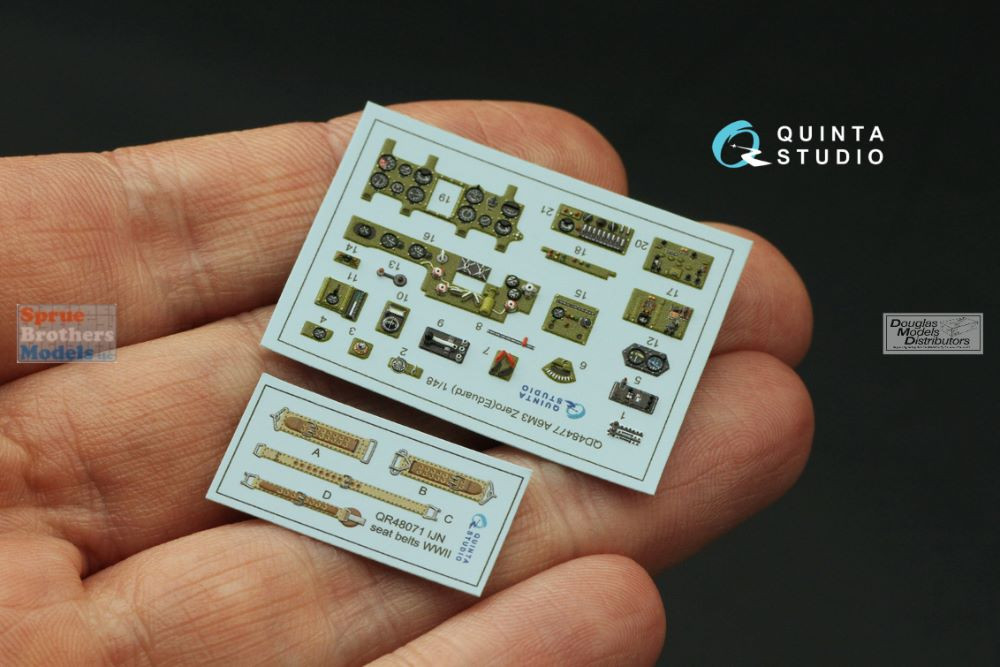 QTSQD48477 1:48 Quinta Studio 3D Decal - A6M3 Zero (EDU kit) - Sprue Brothers Models LLC