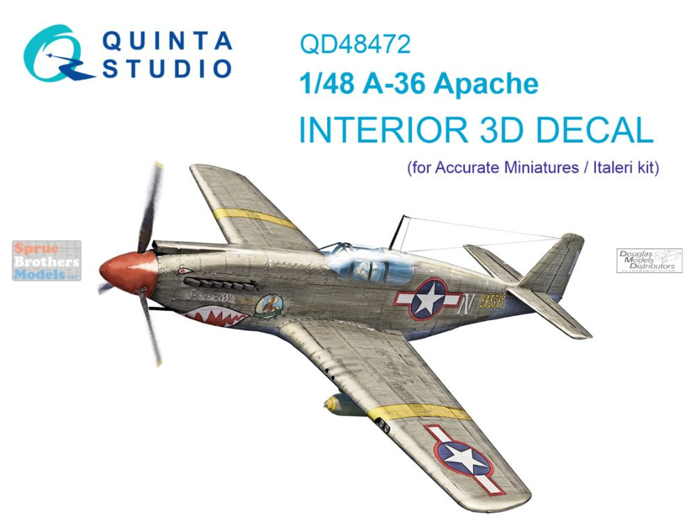 QTSQD48472 1:48 Quinta Studio 3D Decal - A-36 Apache (ACM/ITA kit ...