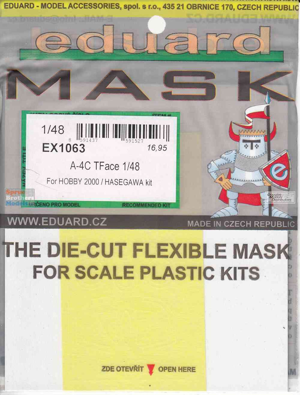 EDUEX1063 1:48 Eduard Mask - A-4C Skyhawk TFACE (HAS/H2K kit) - Sprue ...