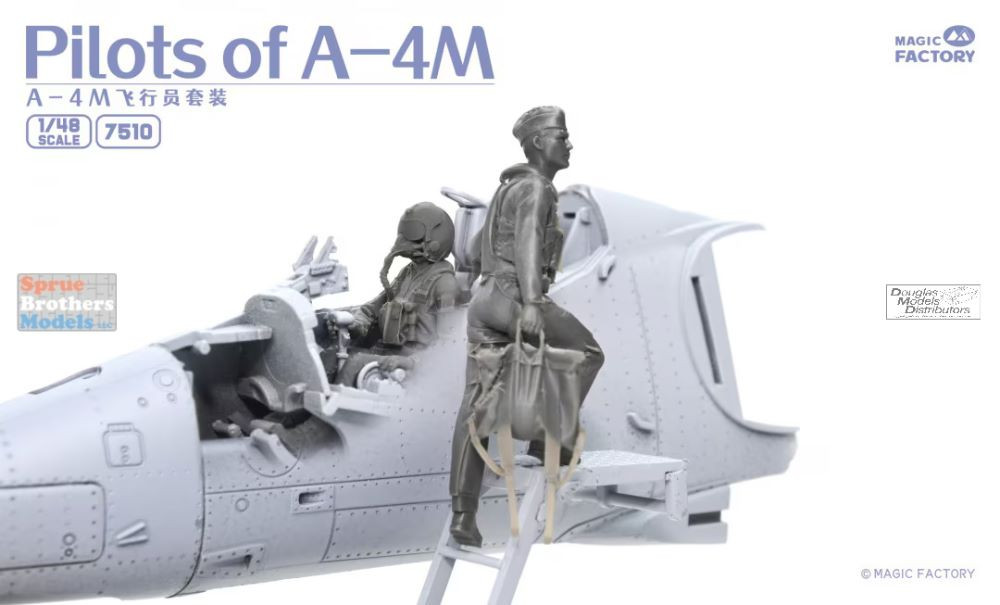 MGF7510 1:48 Magic Factory Pilots Figure Set for A-4M Skyhawk - Sprue ...