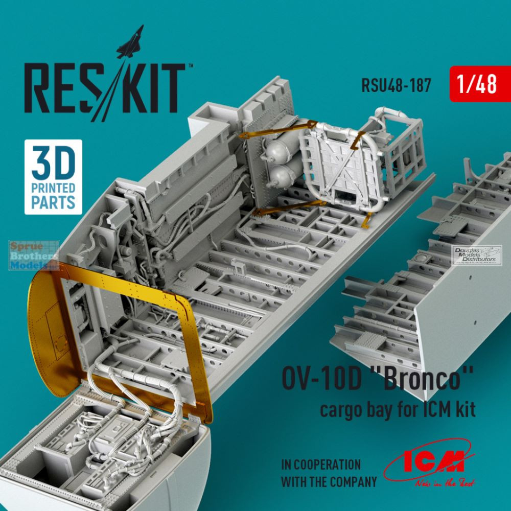 RESRSU480187U 1:48 ResKit OV-10D Bronco Cargo Bay (ICM kit) - Sprue ...