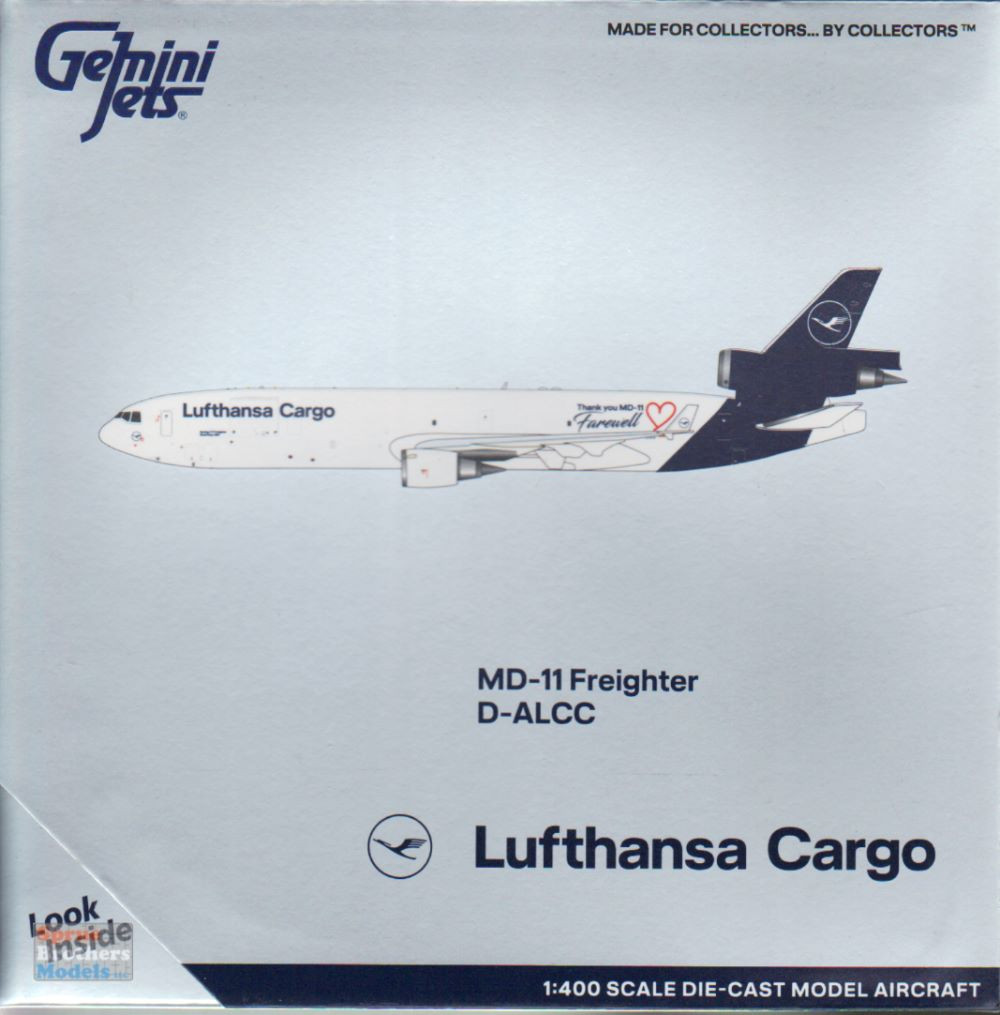 GEMGJ2072 1:400 Gemini Jets Lufthansa Cargo MD-11F Reg #D-ALCC ...