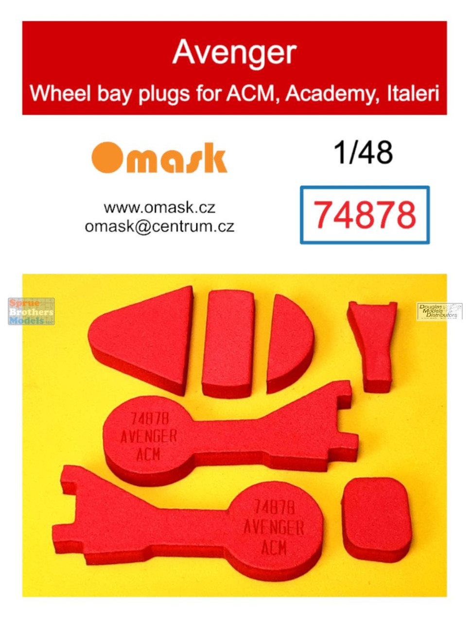 OMK74878 1:48 Omask Wheel Bay Plugs - TBF TBM Avenger (ACA/ITA/ACM kit ...