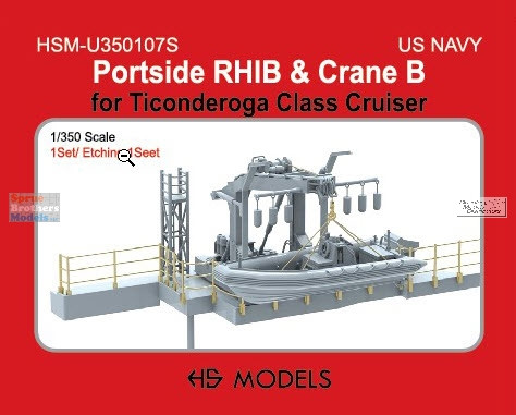 HSMU350107U 1:350 HS Models US Navy Portside RHIB & Crane B (for ...