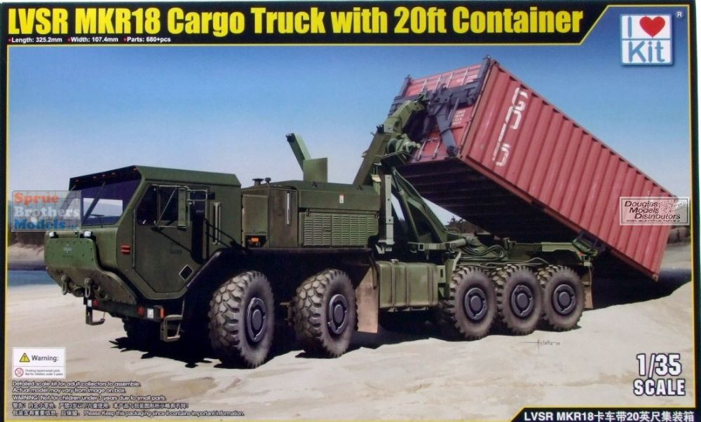 ILK63550 1:35 I Love Kit LVSR MKR18 Cargo Truck with 20ft Container ...