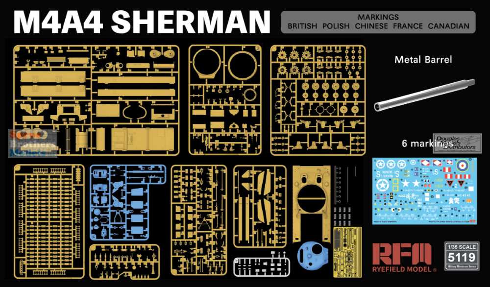 RFMRM5119 1:35 Rye Field Model M4A4 Sherman - Sprue Brothers Models LLC