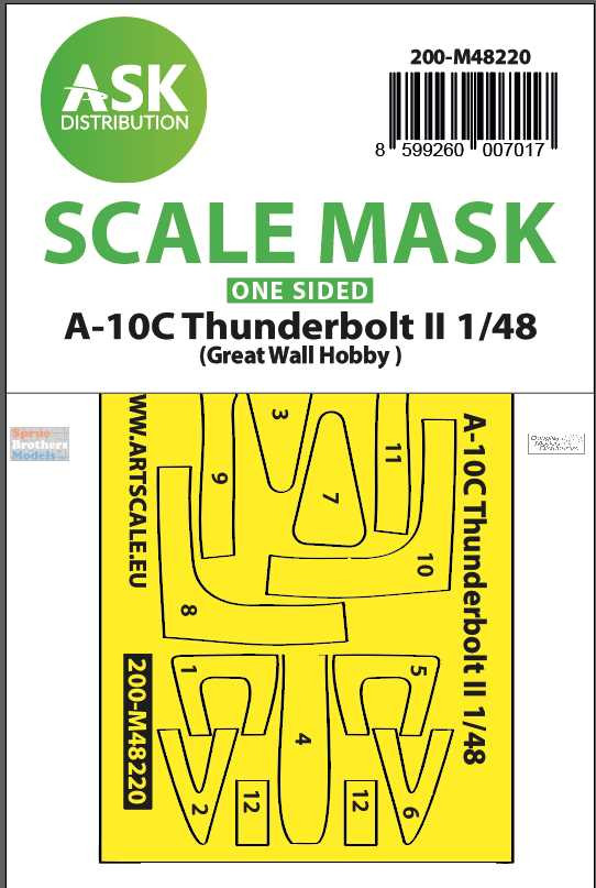 ASKM48220 1:48 ASK/Art Scale Mask - A-10C Thunderbolt II (GWH kit ...