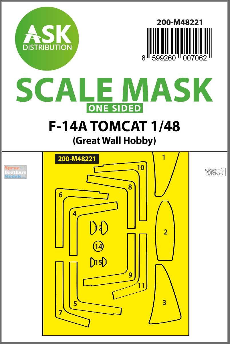 ASKM48221 1:48 ASK/Art Scale Mask - F-14A Tomcat (GWH kit) - Sprue ...