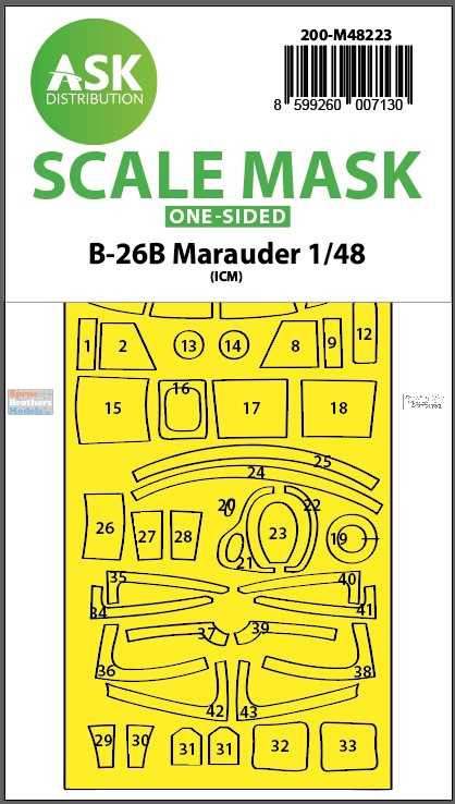 ASKM48223 1:48 ASK/Art Scale Mask - B-26B Marauder (ICM kit) - Sprue ...