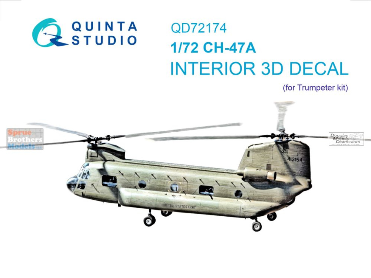 QTSQD72174 1:72 Quinta Studio Interior 3D Decal - CH-47A Chinook (TRP kit) - Sprue Brothers ...