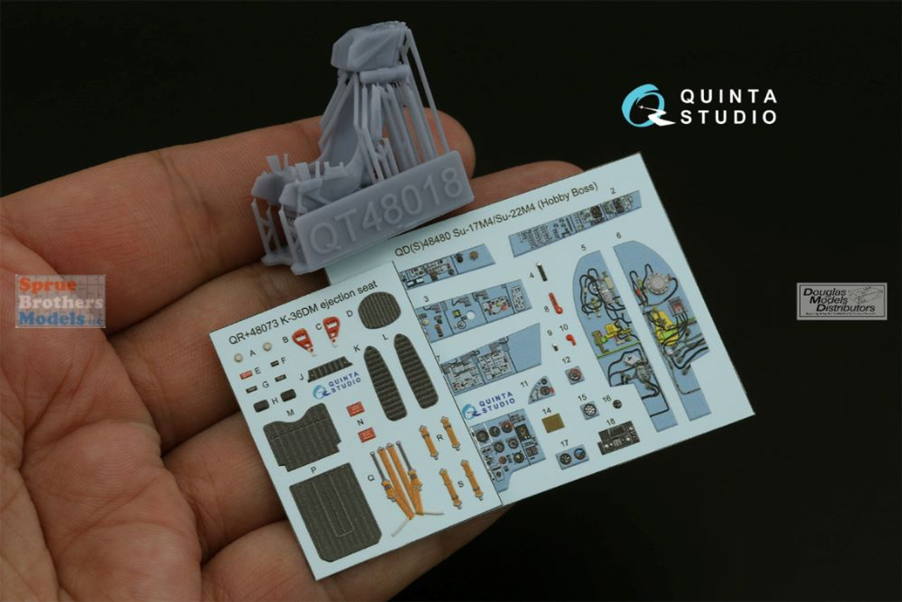 QTSQD48480R 1:48 Quinta Studio 3D Decal - Su-17M4 Su-22M4 Fitter + Resin Part (HBS kit) - Sprue ...