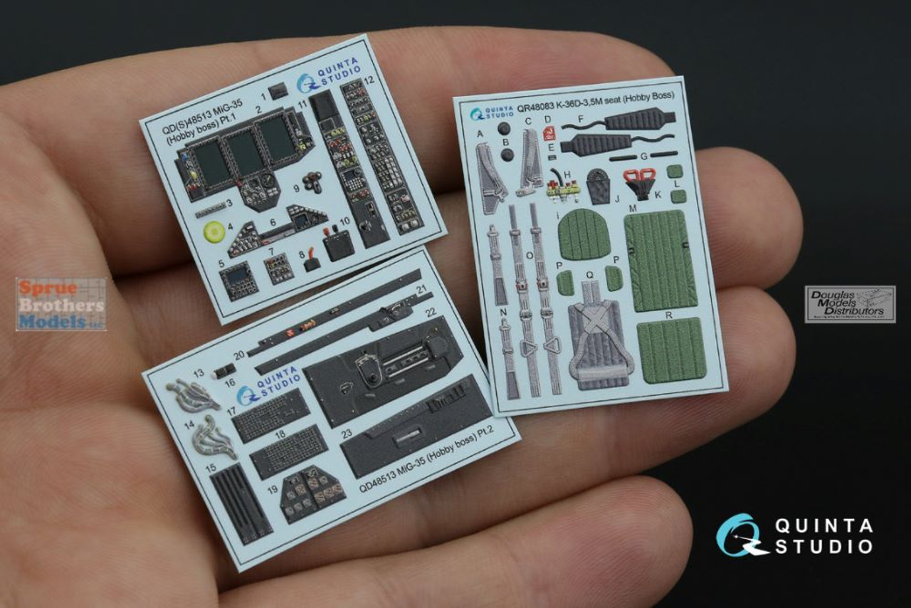 QTSQD48513 1:48 Quinta Studio 3D Decal - MiG-35 Fulcrum (HBS kit) - Sprue Brothers Models LLC
