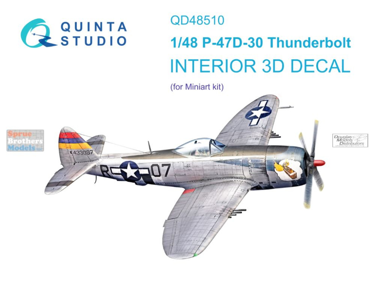 QTSQD48510 1:48 Quinta Studio 3D Decal - P-47D-30 Thunderbolt (MIA kit) - Sprue Brothers Models LLC