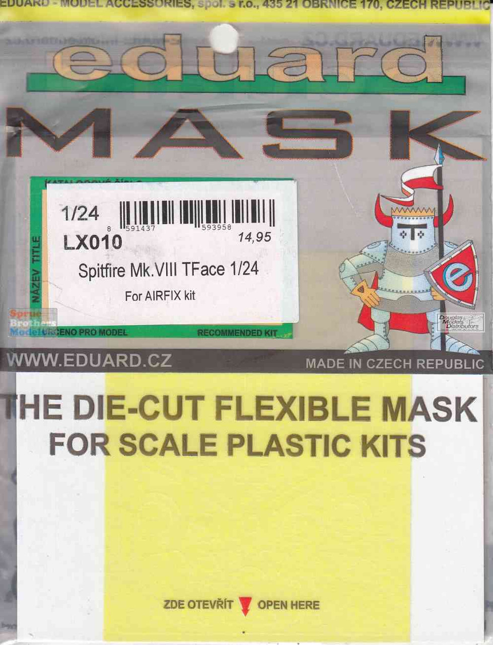 EDULX010 1:24 Eduard Mask - Spitfire Mk.VIII TFace (AFX kit) - Sprue ...