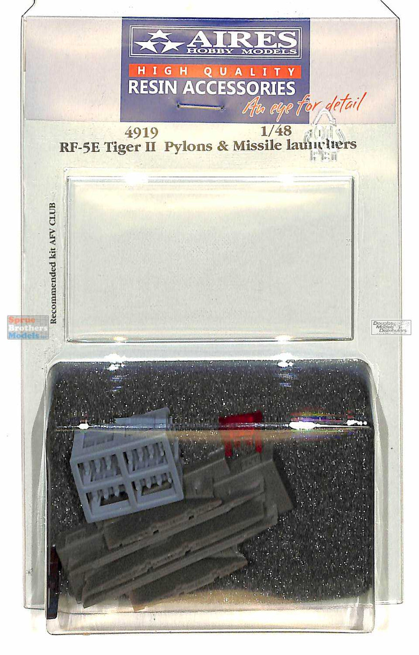 ARS4919 1:48 Aires RF-5E Tiger II Pylons & Missile Launchers (AFV kit ...