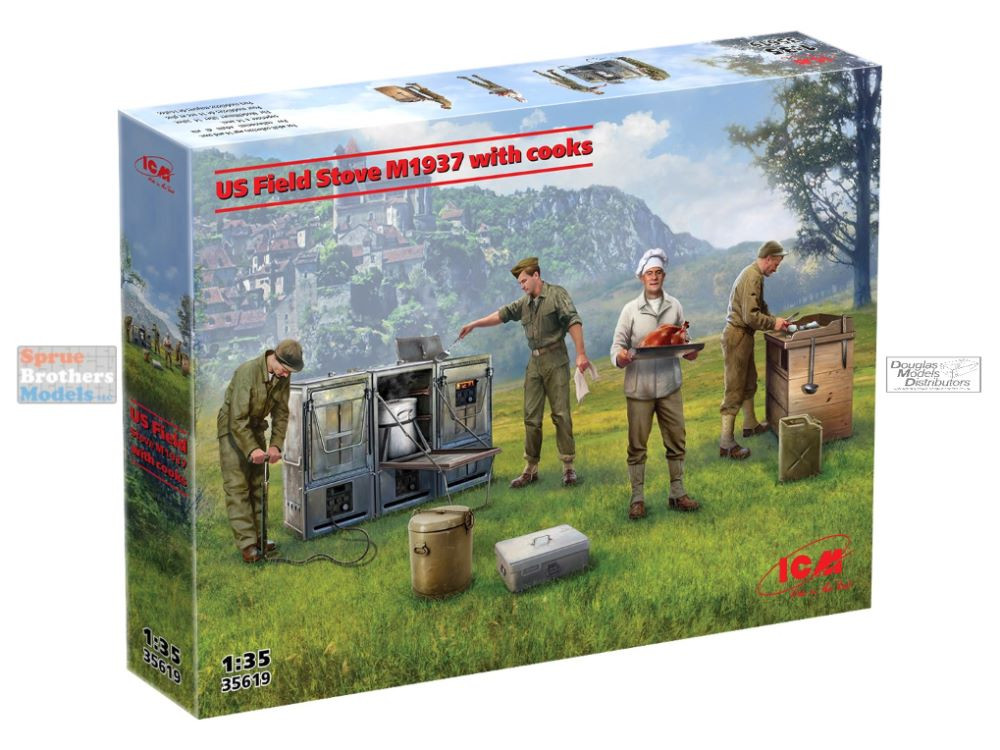 ICM35619 1:35 ICM US Field Stove M1937 with Cooks - Sprue Brothers ...