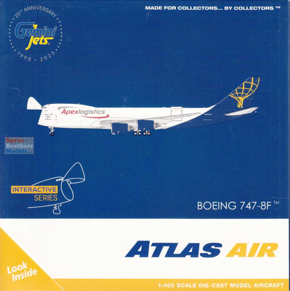 Highly Detailed Gemini Jet Diecast Model Airplane Atlas Air Boeing