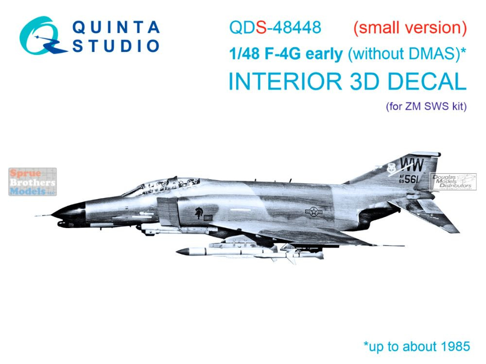 QTSQDS48448 1:48 Quinta Studio 3D Decal - F-4G Phantom II Early (ZKM ...