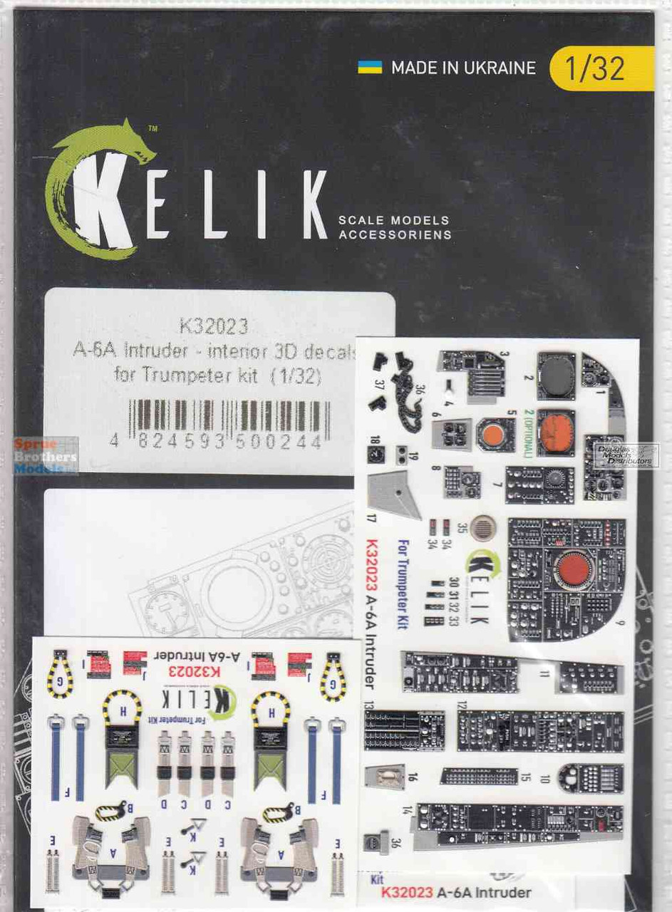 RESK32023K 1:32 ResKit/Kelik 3D Interior Set - A-6A Intruder (TRP kit ...