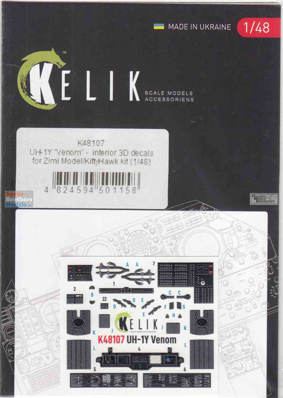 RESK48107K 1:48 ResKit/Kelik 3D Detail Set - UH-1Y Venom (ZIM kit ...