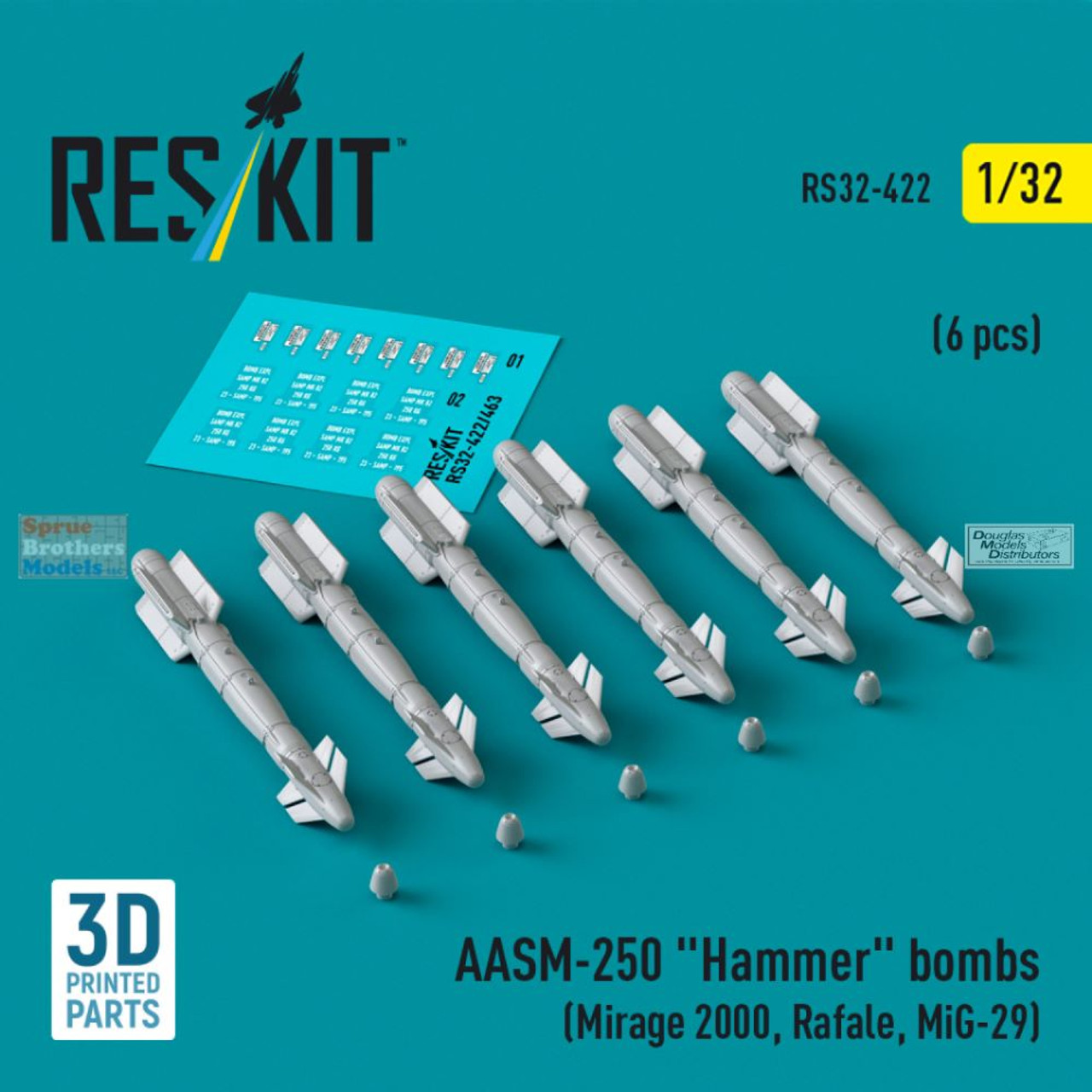 RESRS320422 1:32 ResKit AASM-250 Hammer Bombs - Sprue Brothers Models LLC