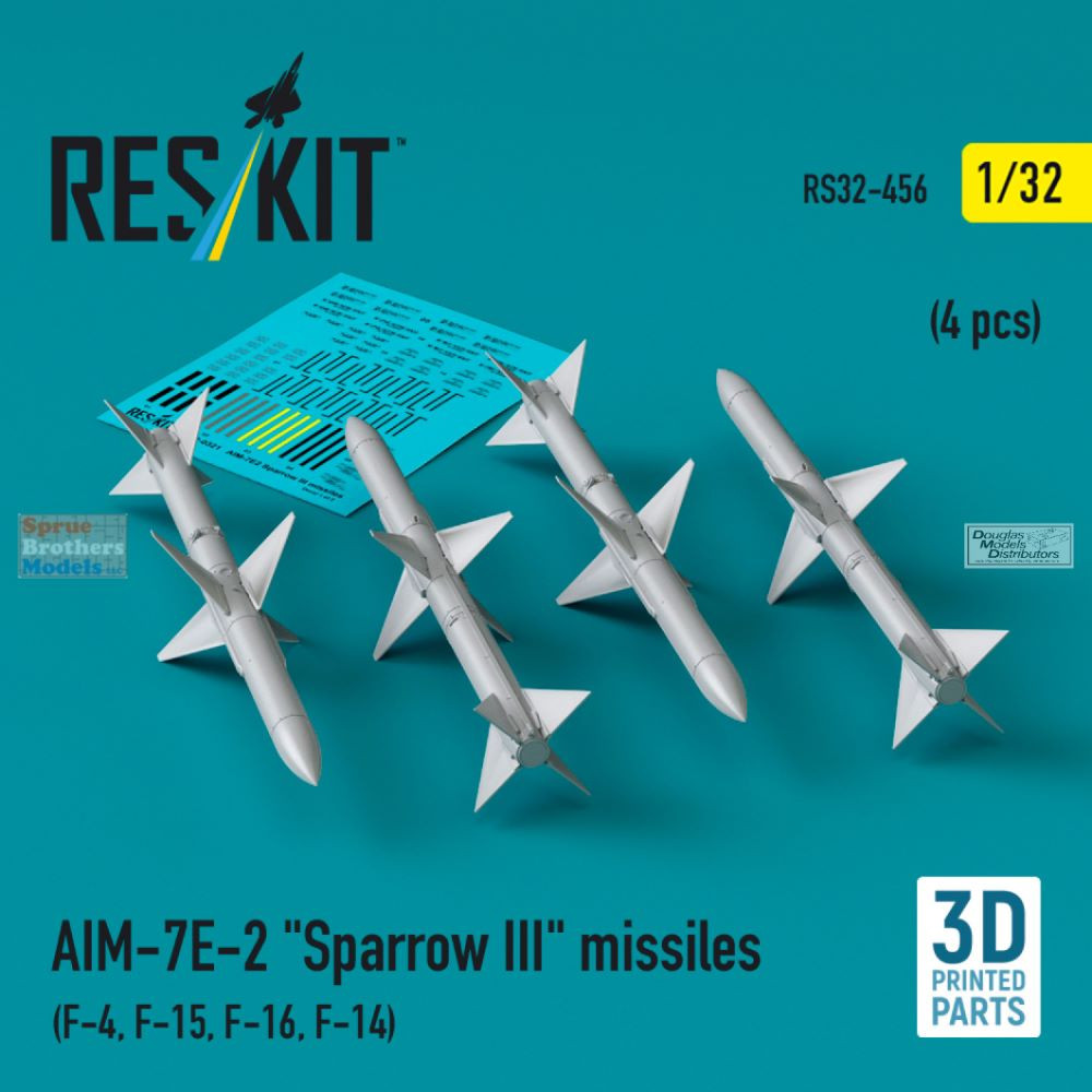 RESRS320456 1:32 ResKit AIM-7E-2 Sparrow III Missiles - Sprue Brothers ...