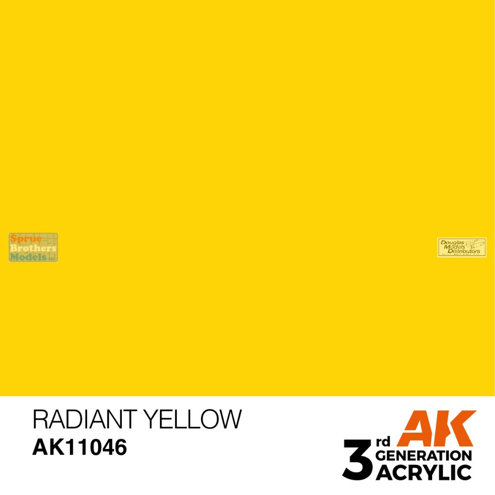 AKI011046 AK Interactive 3Gen Acrylic Paint 17ml - Radiant Yellow ...