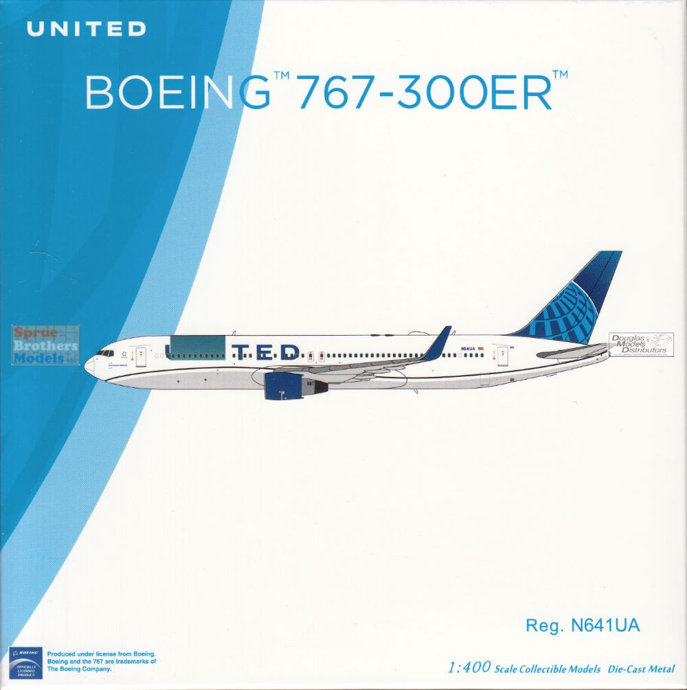 NGM17007 1:400 NG Model United Airlines B767-300ER Reg #N641UA 'Special ...
