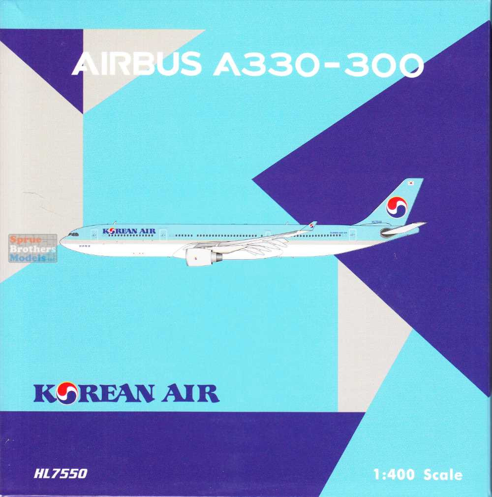 PHX04612 1:400 Phoenix Model Korean Air Airbus A330-300 Reg #HL7550 ...