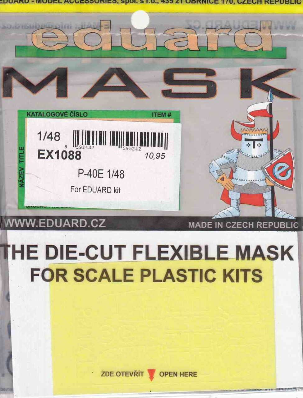 EDUEX1088 1:48 Eduard Mask - P-40E Warhawk (EDU kit) - Sprue Brothers ...