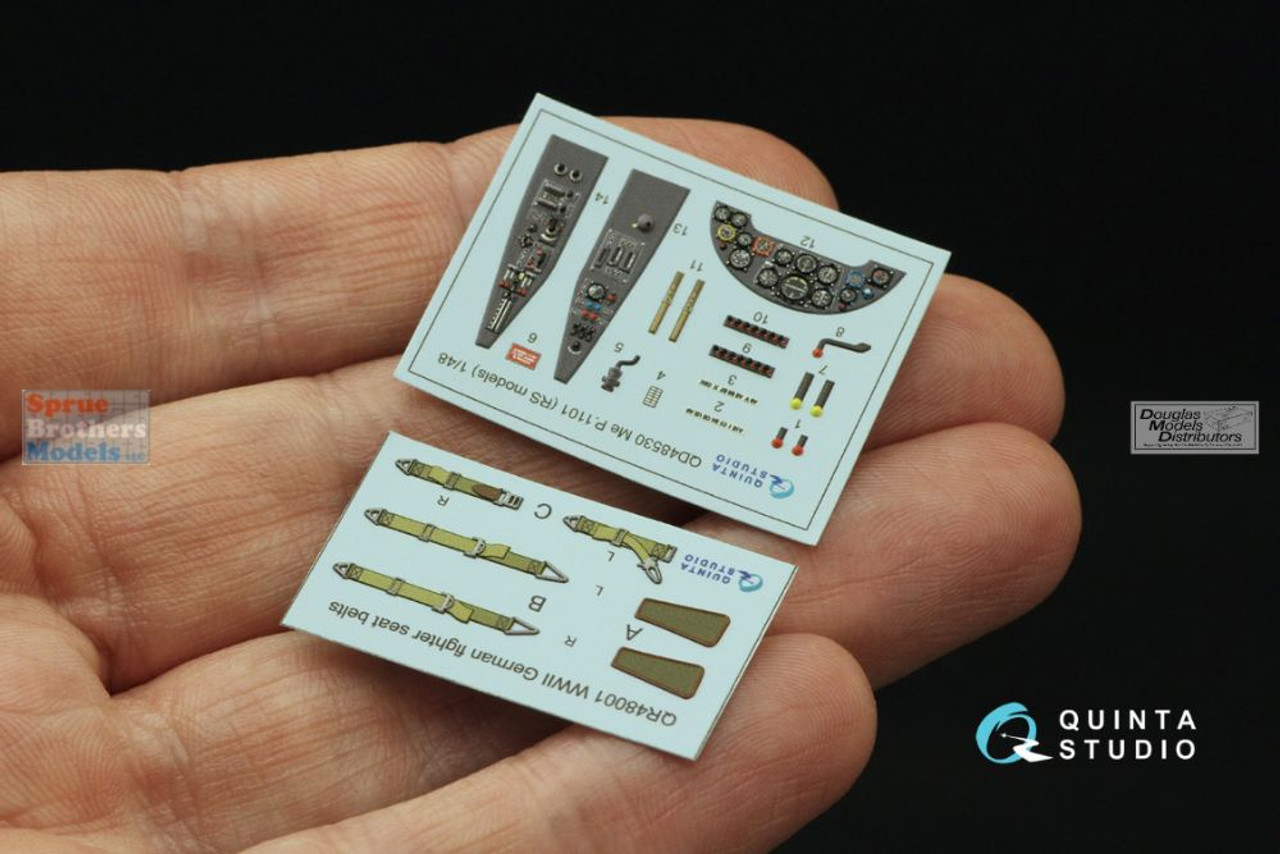 QTSQD48530 1:48 Quinta Studio 3D Decal - Me P.1101 (RSM kit) - Sprue Brothers Models LLC