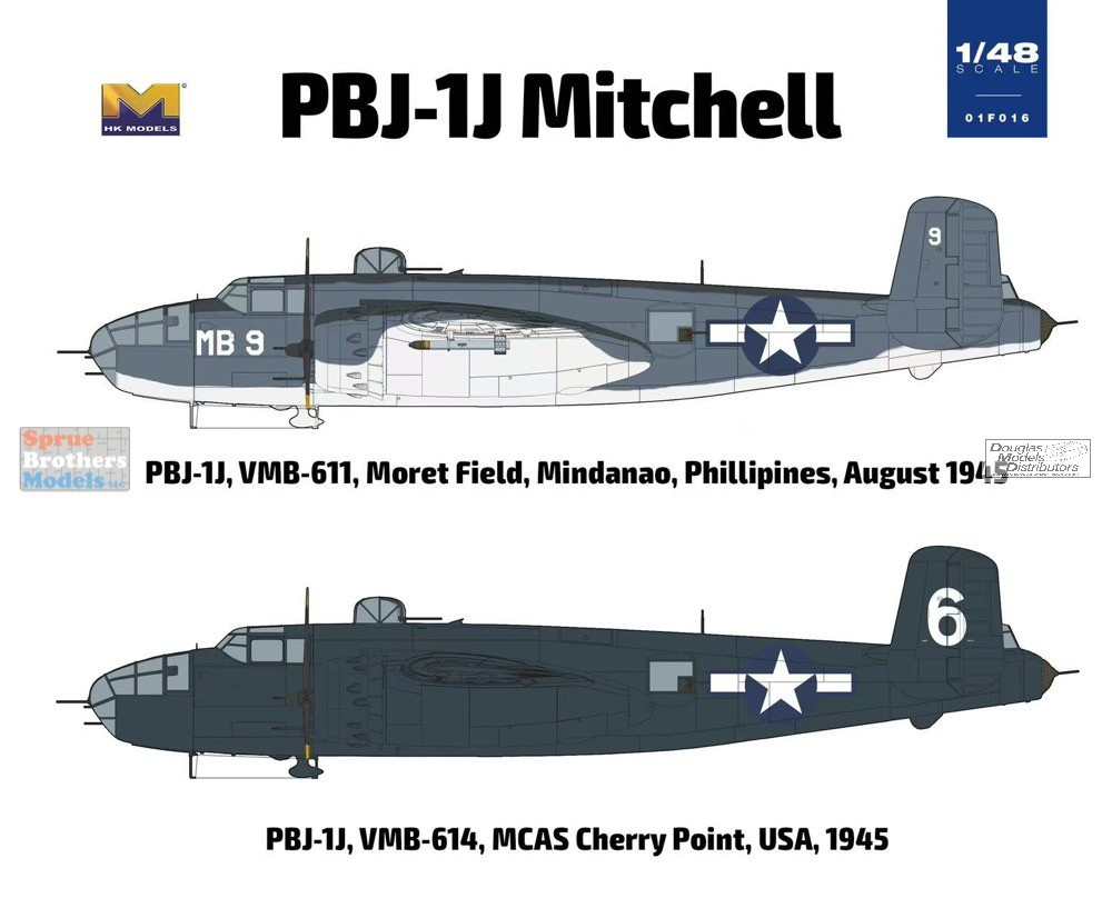 HKM01F016 1:48 HK Models PBJ-1J Mitchell - Sprue Brothers Models LLC
