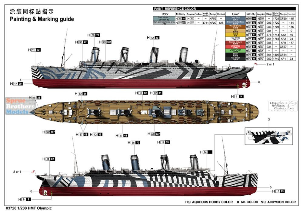 TRP03720 1:200 Trumpeter HMT Olympic - Sprue Brothers Models LLC