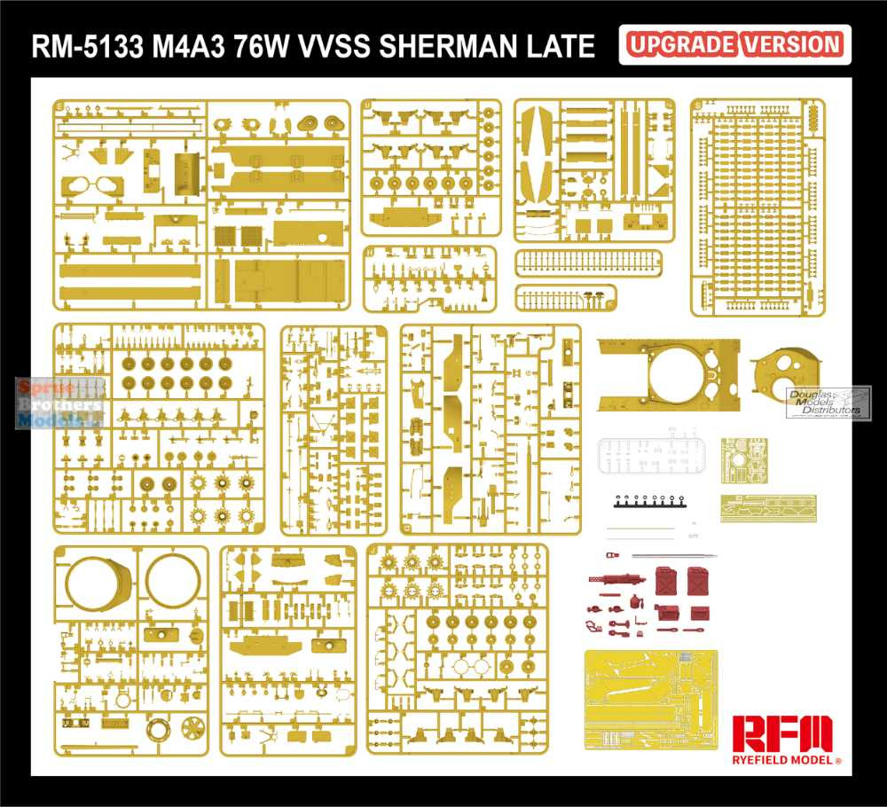 RFMRM5133 1:35 Rye Field Model M4A3(76)W VVSS Sherman Late [Upgrade ...