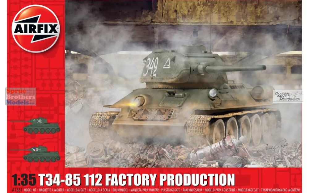 AFX01361 1:35 Airfix T34-85 112 Factory Production - Sprue Brothers ...