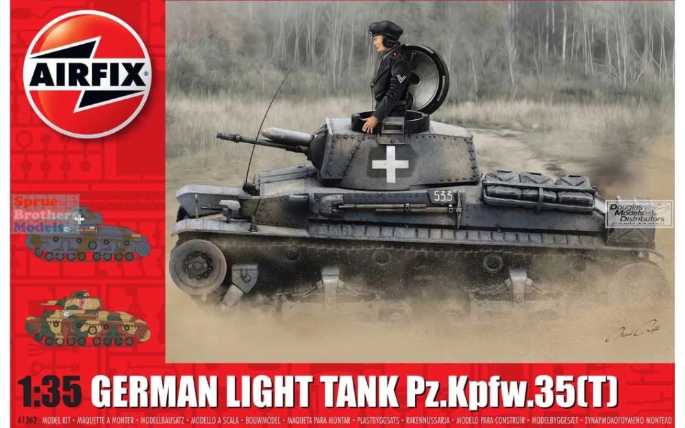 AFX01362 1:35 Airfix Pz.Kpfw.38(t) Light Tank - Sprue Brothers Models LLC