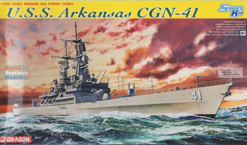DML7124 1:700 Dragon USS Arkansas CGN-41 - Sprue Brothers Models LLC