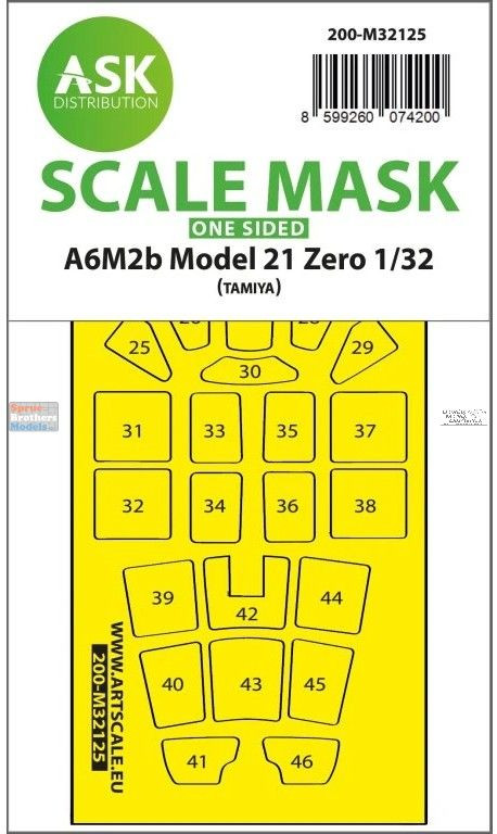 ASKM32125 1:32 ASK/Art Scale Mask - A6M2b Model 21 Zero (TAM kit ...