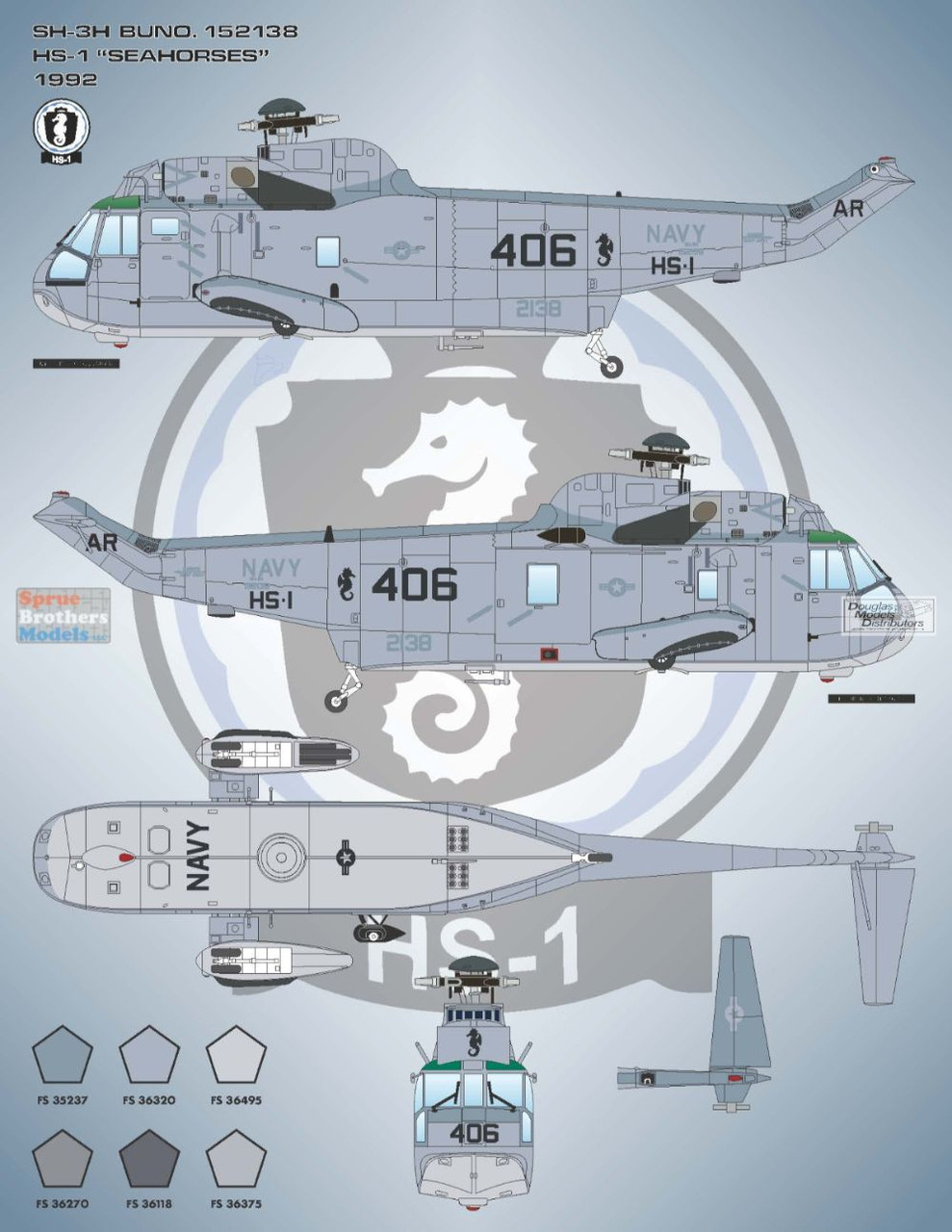 BMA48047 1:48 Bullseye Model Aviation Decals - SH-3 Sea King Collection ...