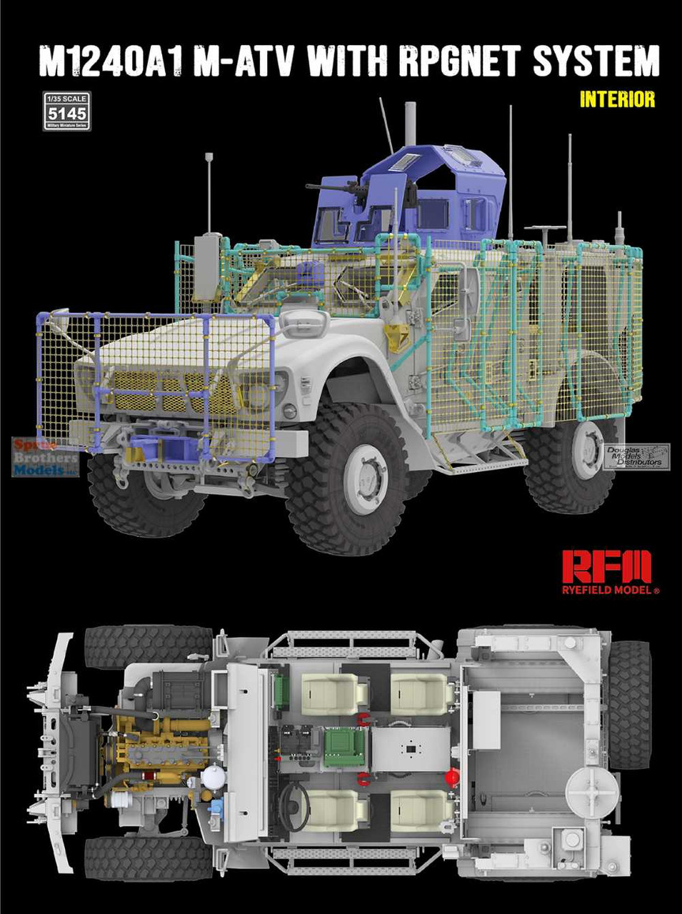 RFMRM5145 1:35 Rye Field Model M1240A1 M-ATV with RPGNet System - Sprue ...