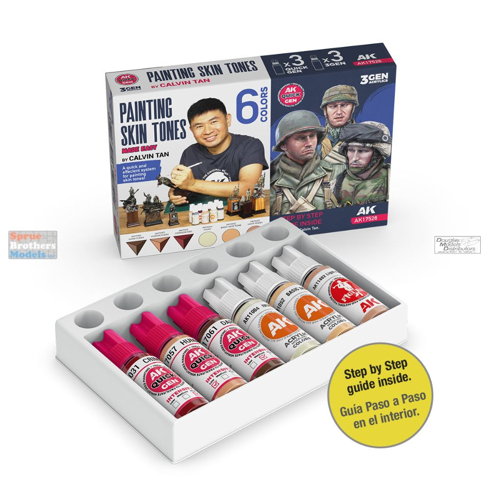 AKI017526 AK Interactive Painting Skin Tones Made Easy by Calvin Tan ...