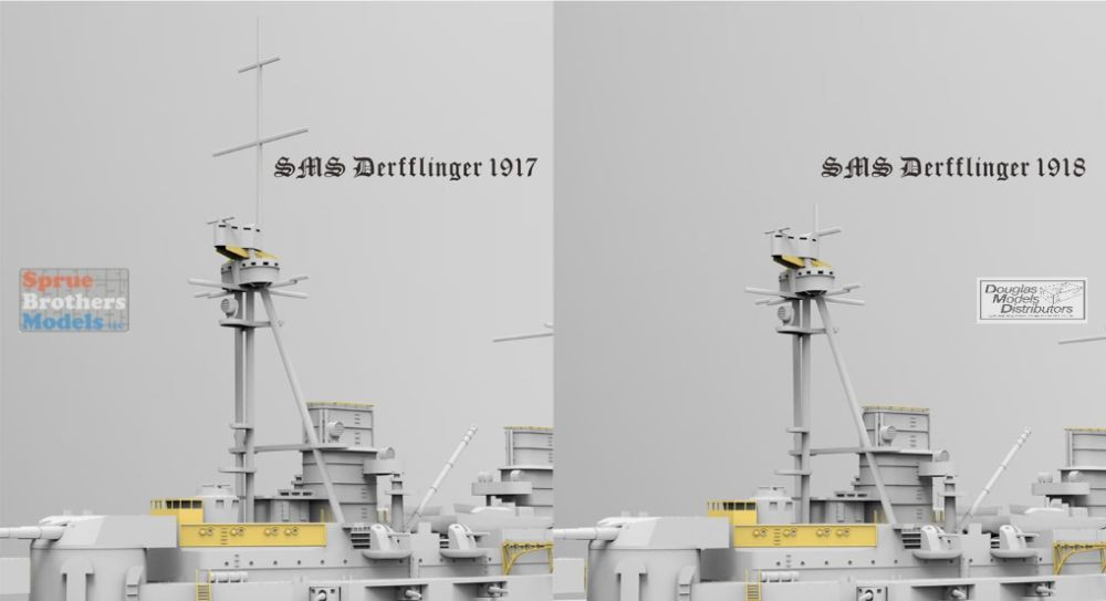SNMSP7039 1:700 Snowman Model SMS Derfflinger 1917 (Waterline Series ...