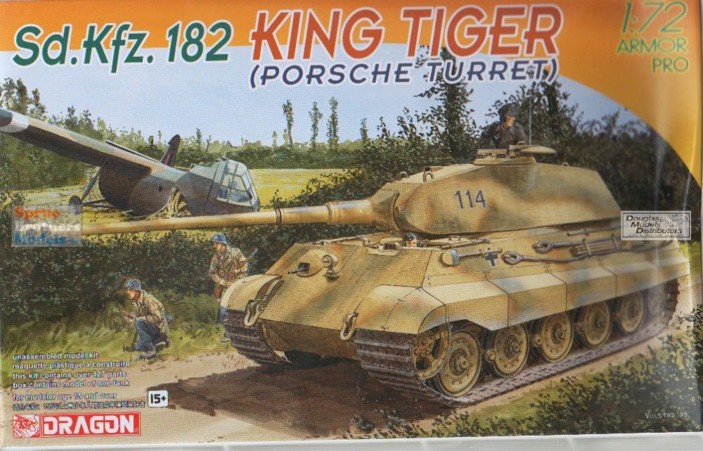 DML7231 1:72 Dragon Sd. Kfz. 182 Kingtiger - Porsche Turret - Sprue ...