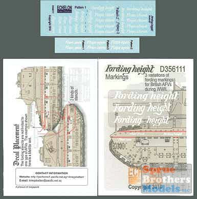 ECH356111 1:35 Echelon WW2 British Fording Height Markings #356111 ...