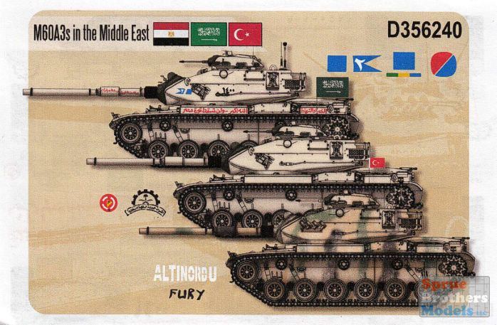 ECH356240 1:35 Echelon Decals - M60A3's in the Middle East - Sprue ...