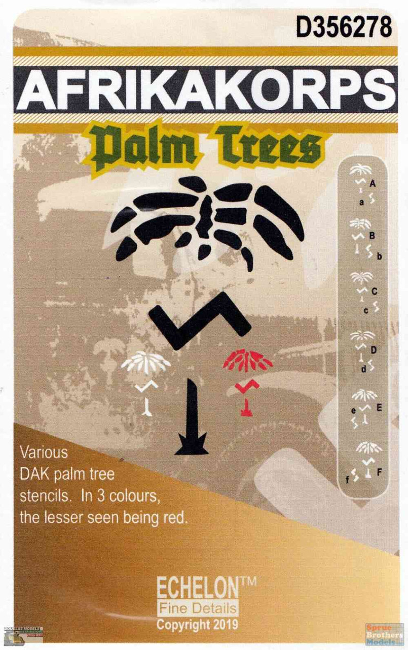 ECH356278 1:35 Echelon Decals - Afrika Korps Palm Trees - Sprue ...