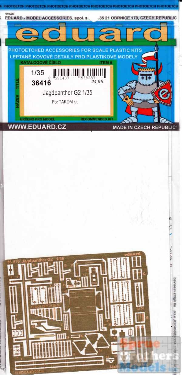 EDU36416 1:35 Eduard PE - Jagdpanther G2 Detail Set (TAK kit) - Sprue ...