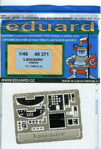 EDU49371 1:48 Eduard Color PE - Lancaster Interior Detail Set (TAM kit ...