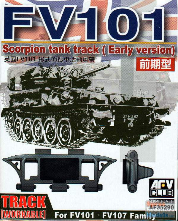 AFV35290 1:35 AFV Club FV101 Scorpion Tank Track (Workable) Set - Sprue ...
