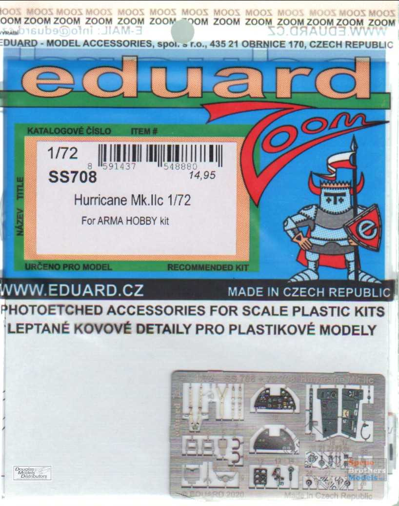 EDUSS708 1:72 Eduard Color Zoom PE - Hurricane Mk.IIc (ARM kit) - Sprue ...
